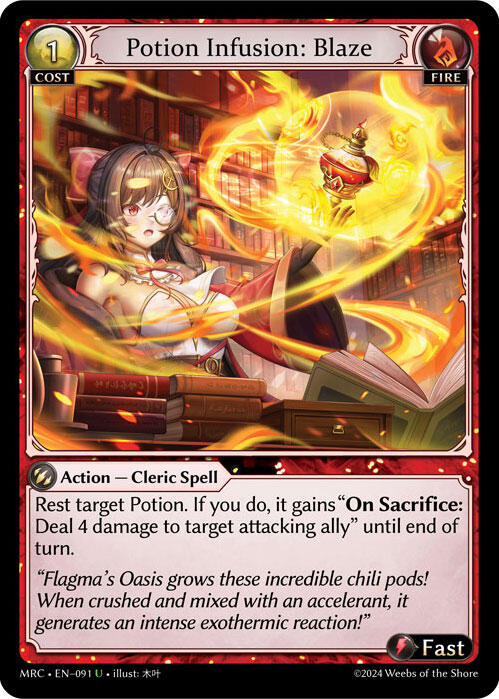 Potion Infusion: Blaze - Mercurial Heart - Grand Archive TCG