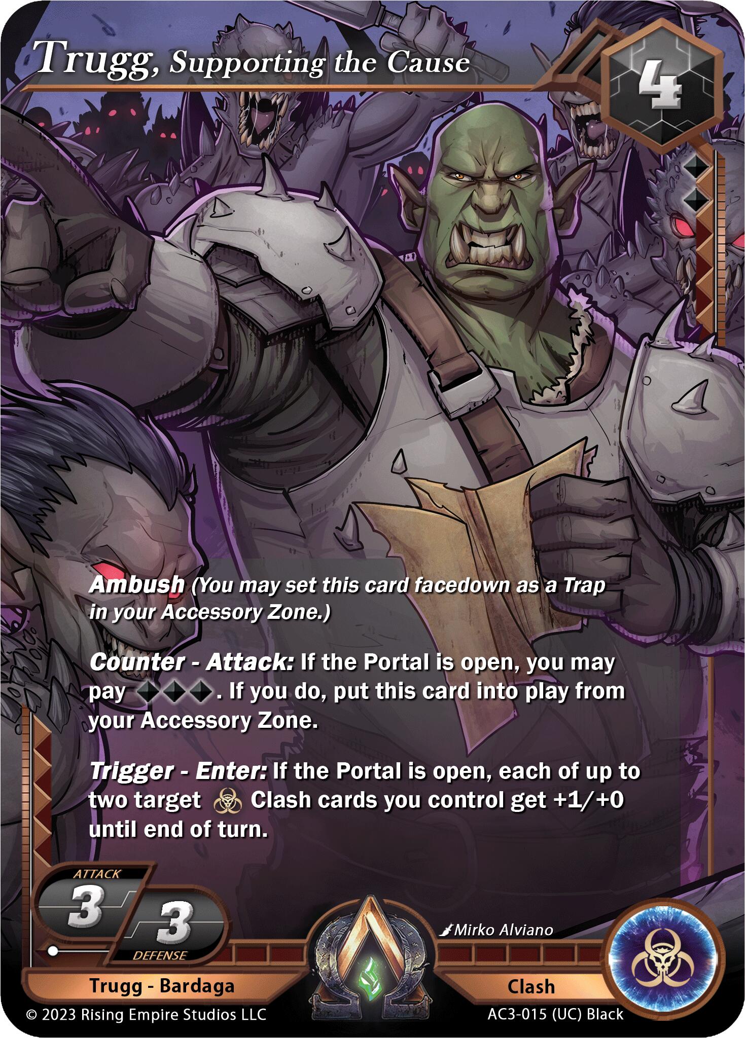 Trugg, Supporting the Cause - Unrivaled - Alpha Clash