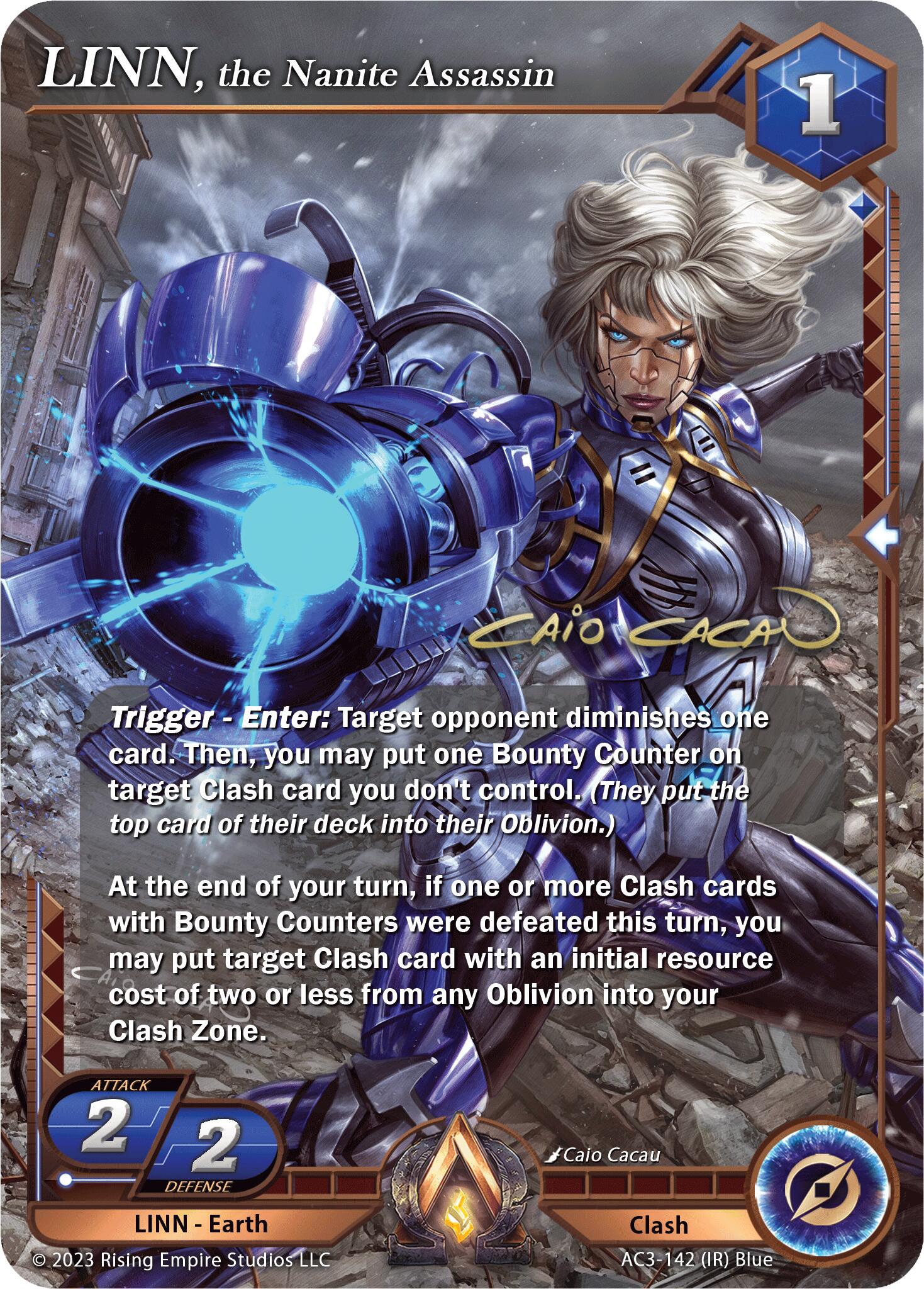 LINN, the Nanite Assassin (Iconic Rare) - Unrivaled - Alpha Clash