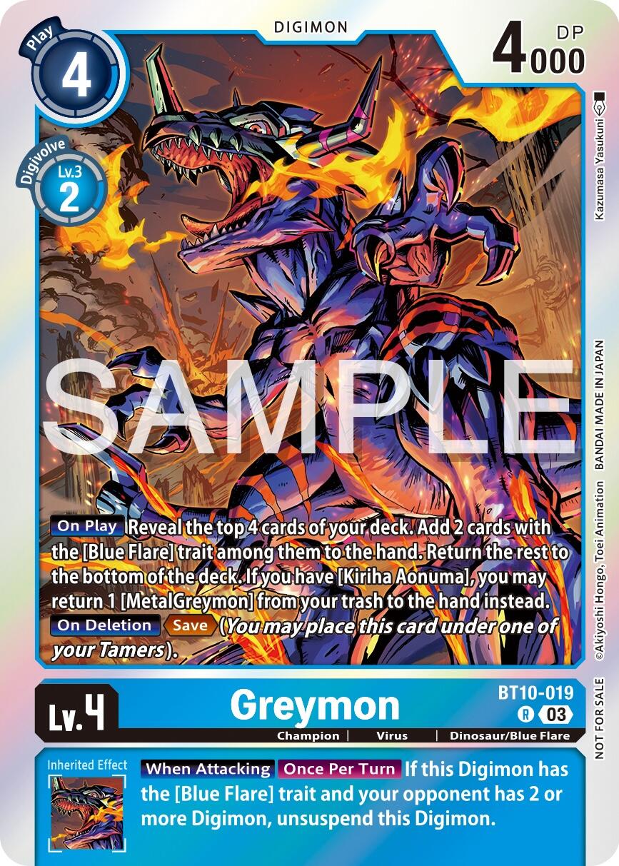 Greymon - BT10-019 (Official Tournament Vol.13 Winner Pack) - Xros Encounter - Digimon Card Game