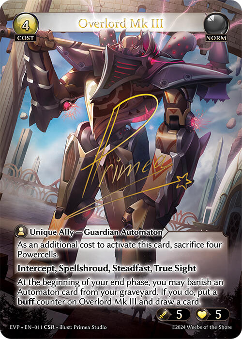Overlord Mk III - Promotional Cards - Grand Archive TCG