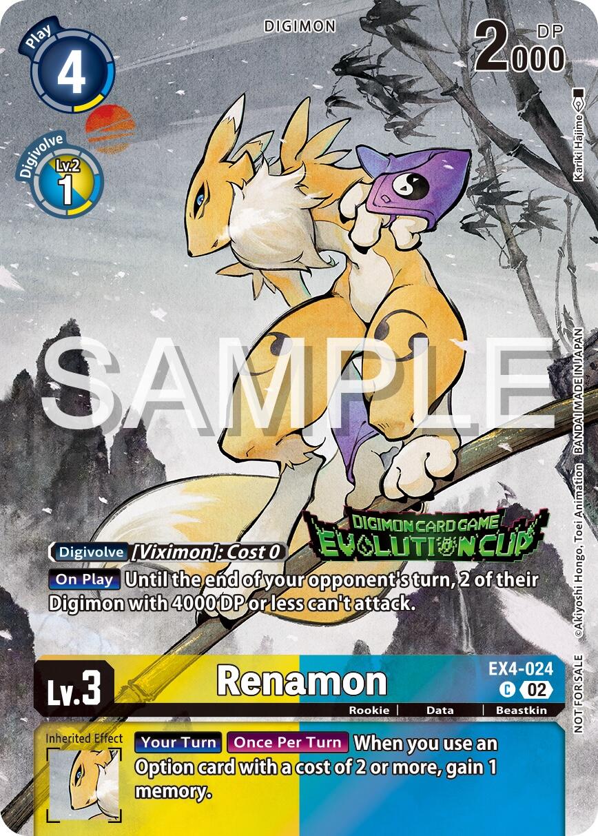 Renamon - EX4-024 (2024 Evolution Cup) - Alternative Being Booster - Digimon Card Game