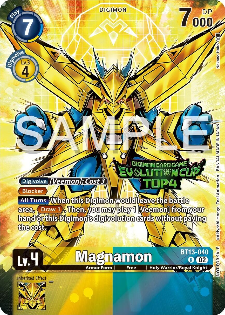 Magnamon - BT13-040 (2024 Evolution Cup Top 4) - Versus Royal Knights - Digimon Card Game