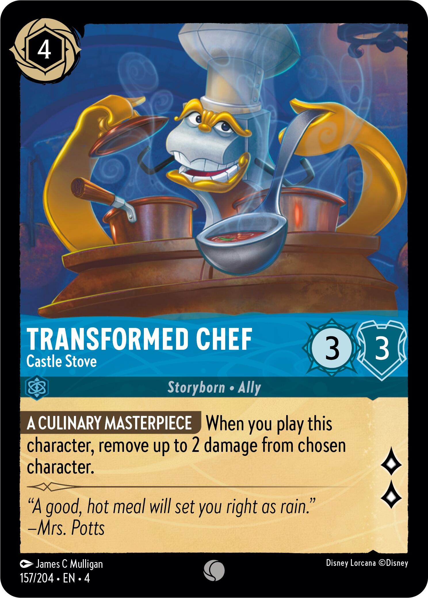 Transformed Chef - Castle Stove - Ursula's Return - Disney Lorcana