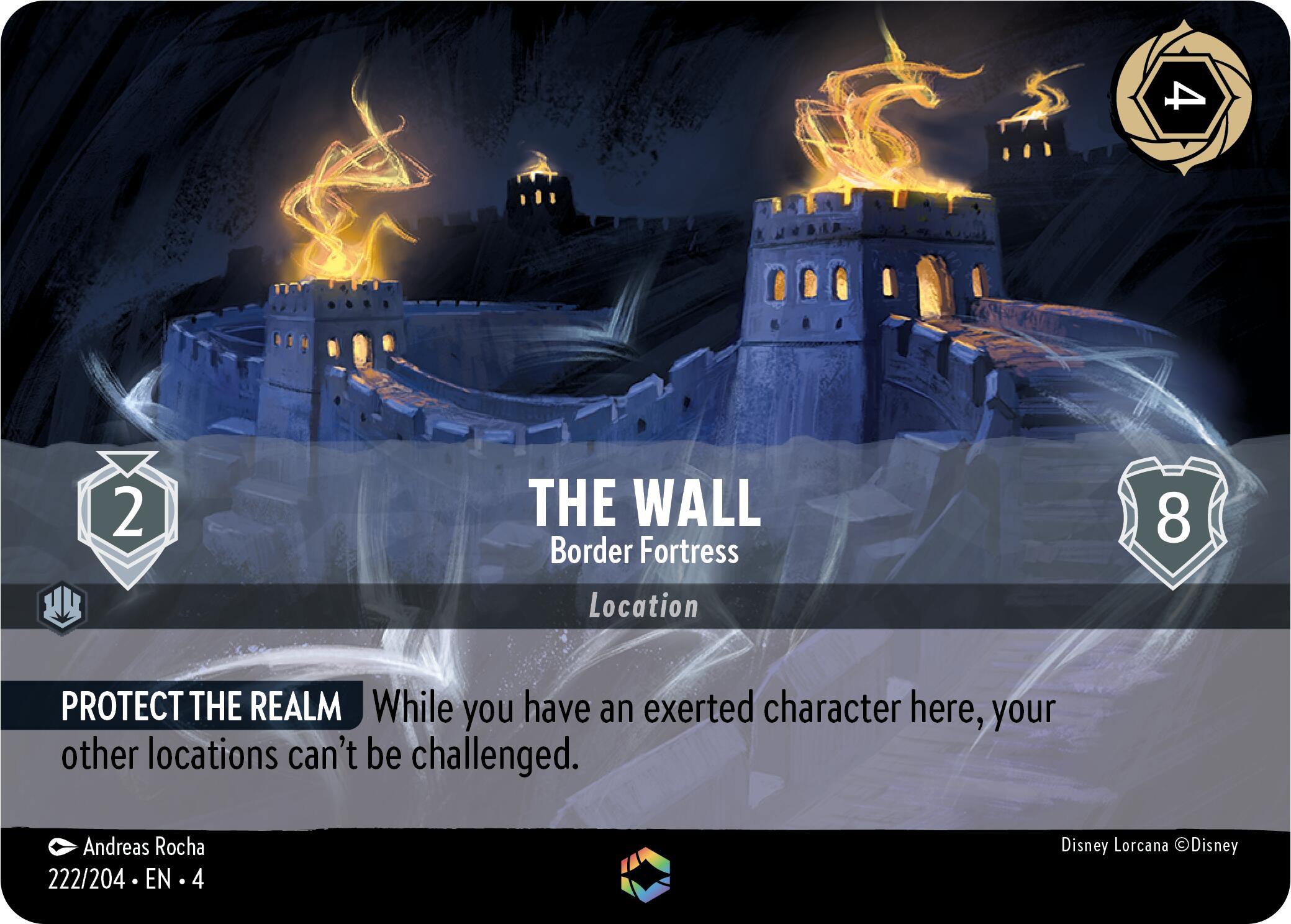 The Wall - Border Fortress (Enchanted) - Ursula's Return - Disney Lorcana