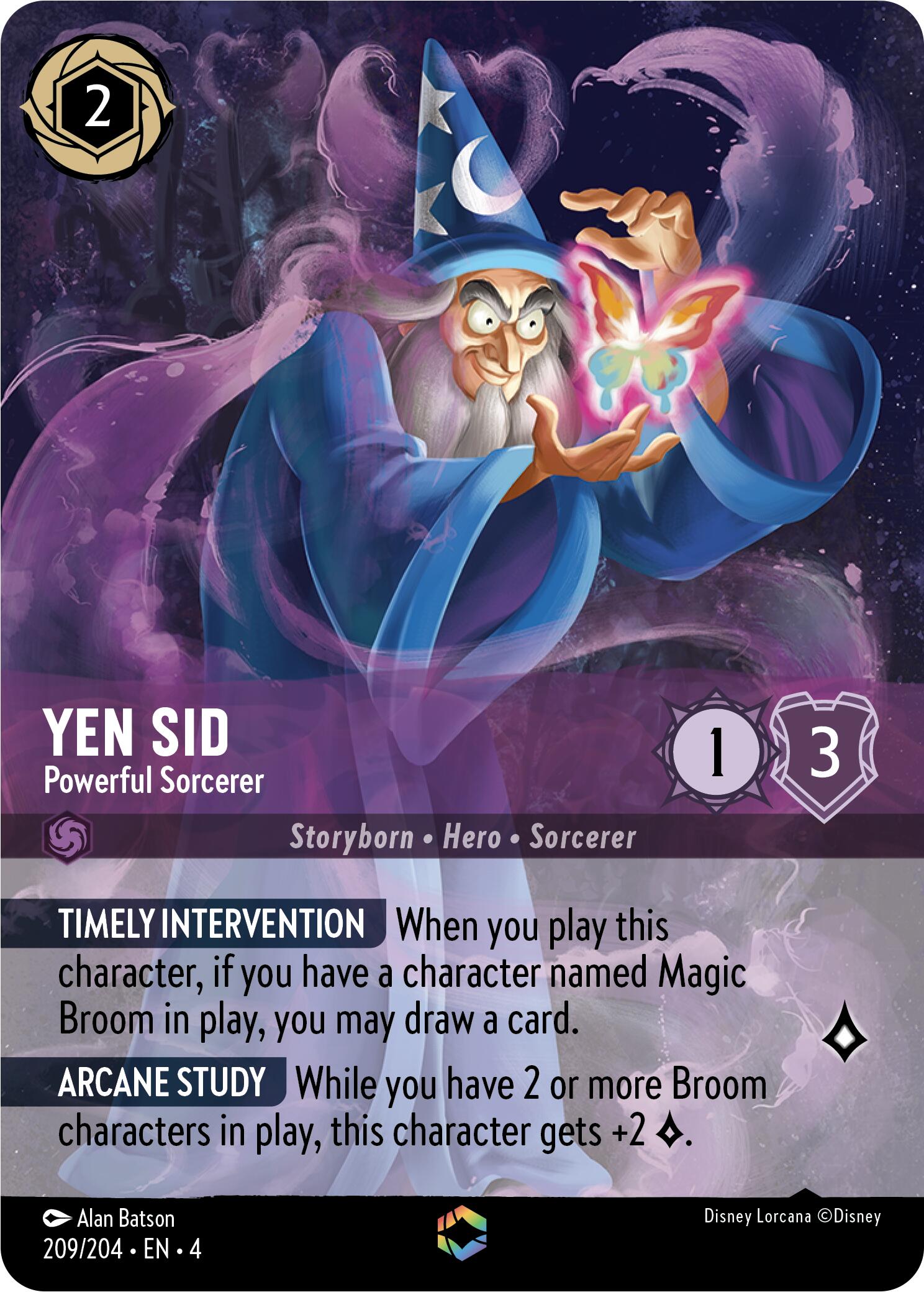 Yen Sid - Powerful Sorcerer (Enchanted) - Ursula's Return - Disney Lorcana