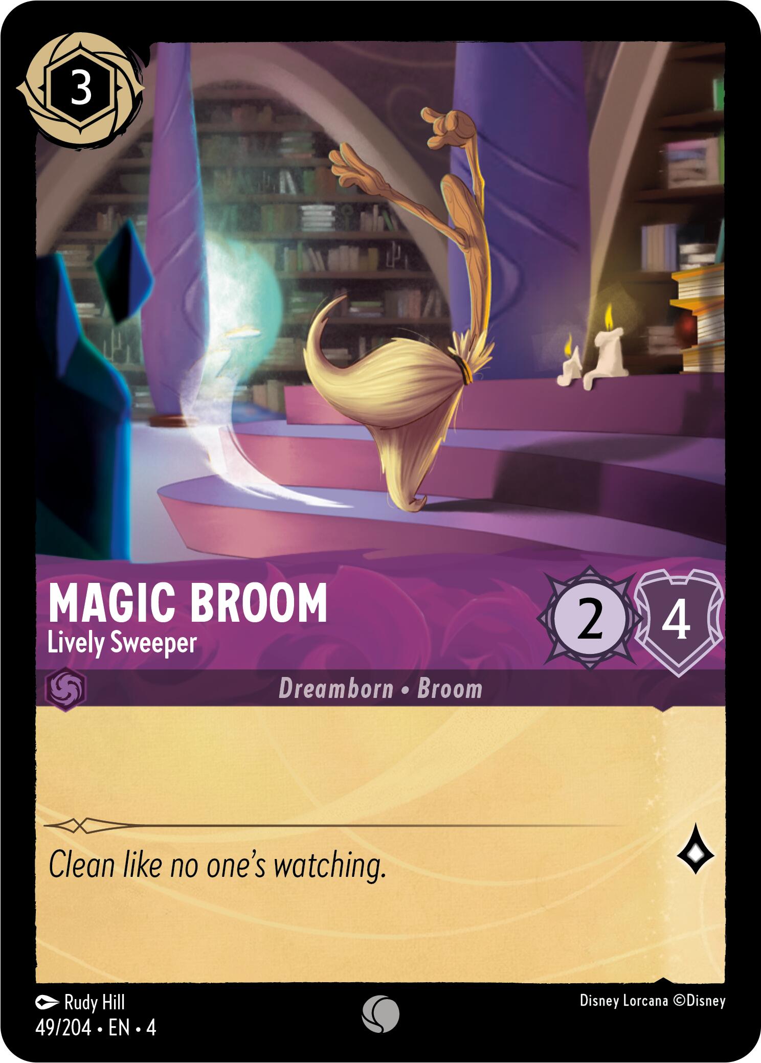 Magic Broom - Lively Sweeper - Ursula's Return - Disney Lorcana