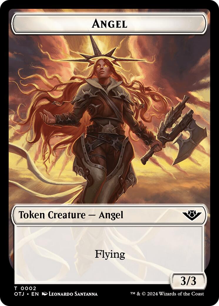 Angel // Plot Double-Sided Token - Outlaws of Thunder Junction - Magic: The Gathering