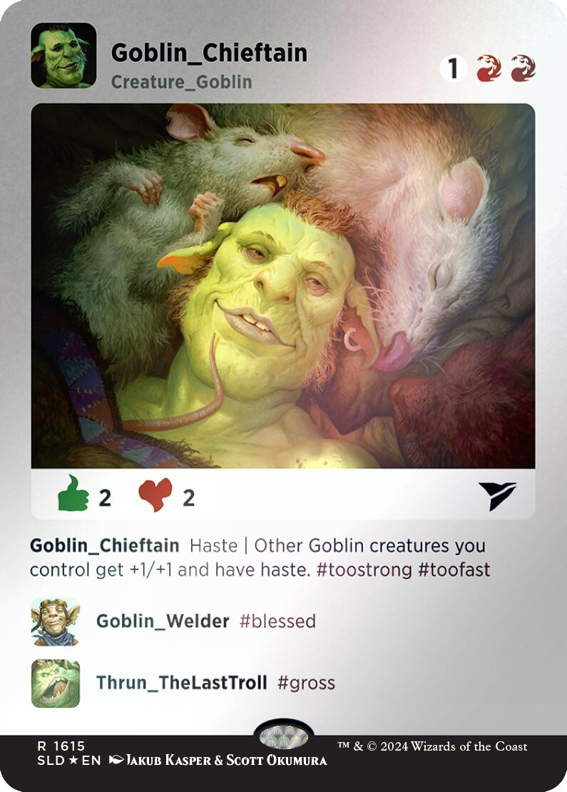Goblin Chieftain (Rainbow Foil) - Secret Lair Drop Series - Magic: The Gathering
