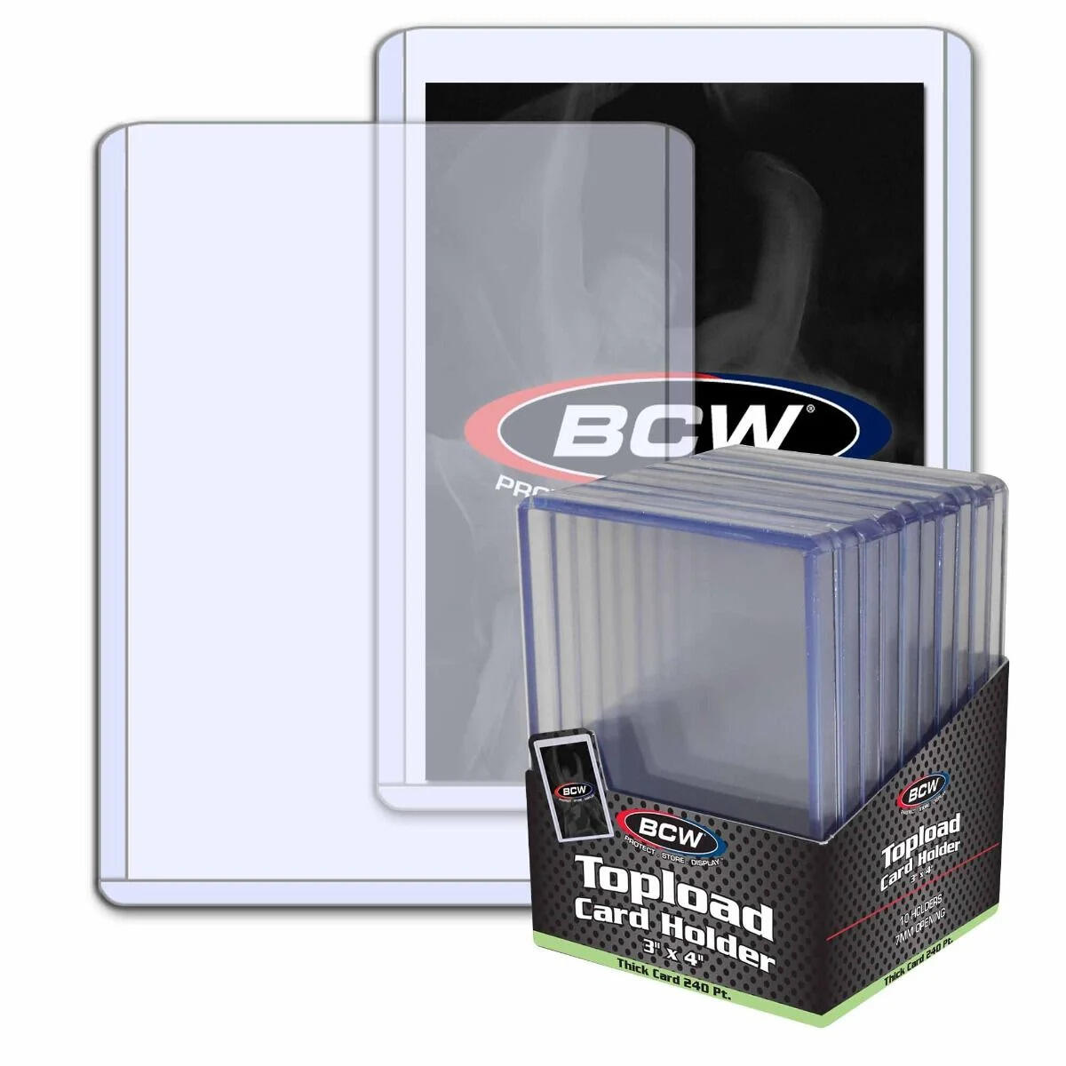 3" x 4" Thick Card Topload Holder - 240pt. (10-Count) - BCW Toploaders ...