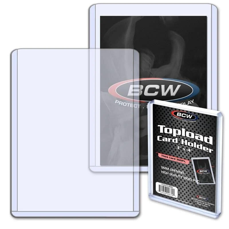 3" x 4" Thick Card Topload Holder - 360pt. (1-Count) - BCW Toploaders ...