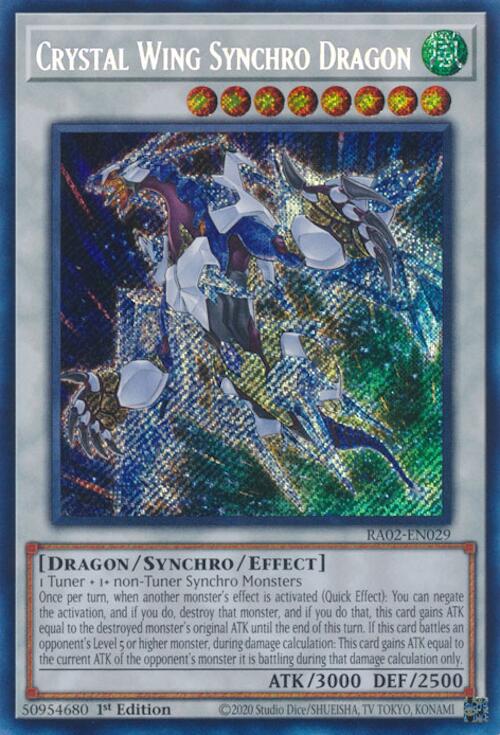 Crystal Wing Synchro Dragon (Secret Rare) - 25th Anniversary Rarity ...