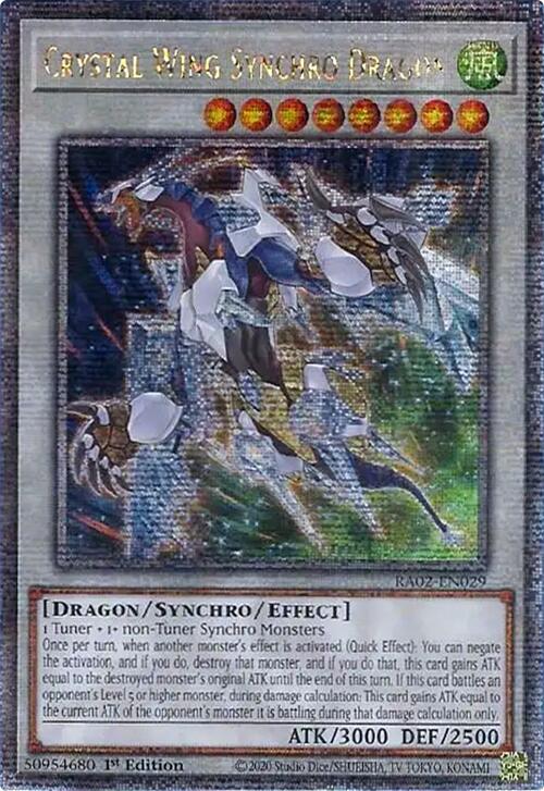 Crystal Wing Synchro Dragon (Platinum Secret Rare) - 25th Anniversary ...