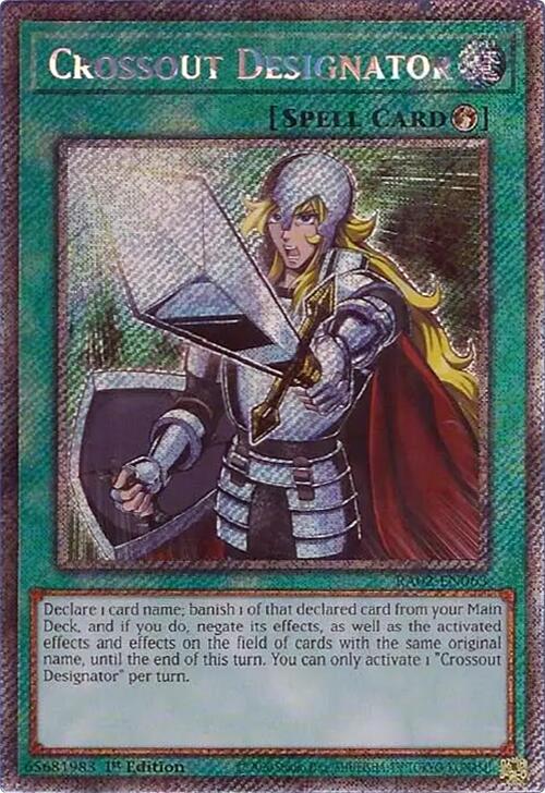 Crossout Designator (Platinum Secret Rare) - 25th Anniversary Rarity ...