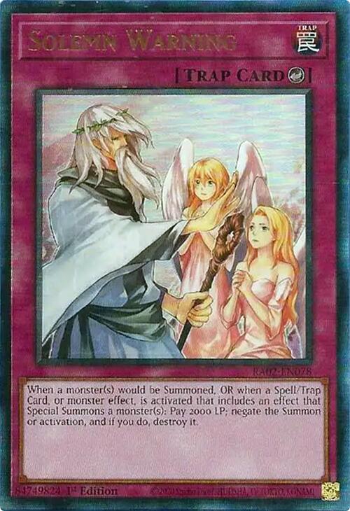 Solemn Warning (PUR) - 25th Anniversary Rarity Collection II - YuGiOh
