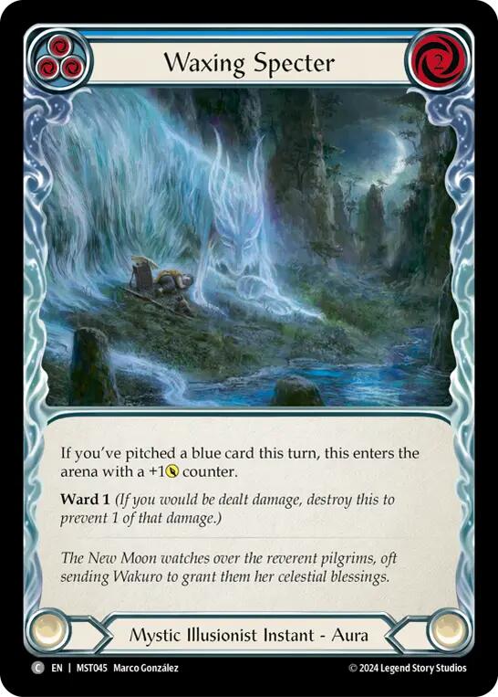 Waxing Specter (Blue) - Part the Mistveil - Flesh and Blood TCG
