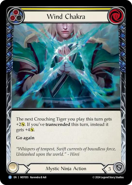 Wind Chakra (Yellow) - Part the Mistveil - Flesh and Blood TCG