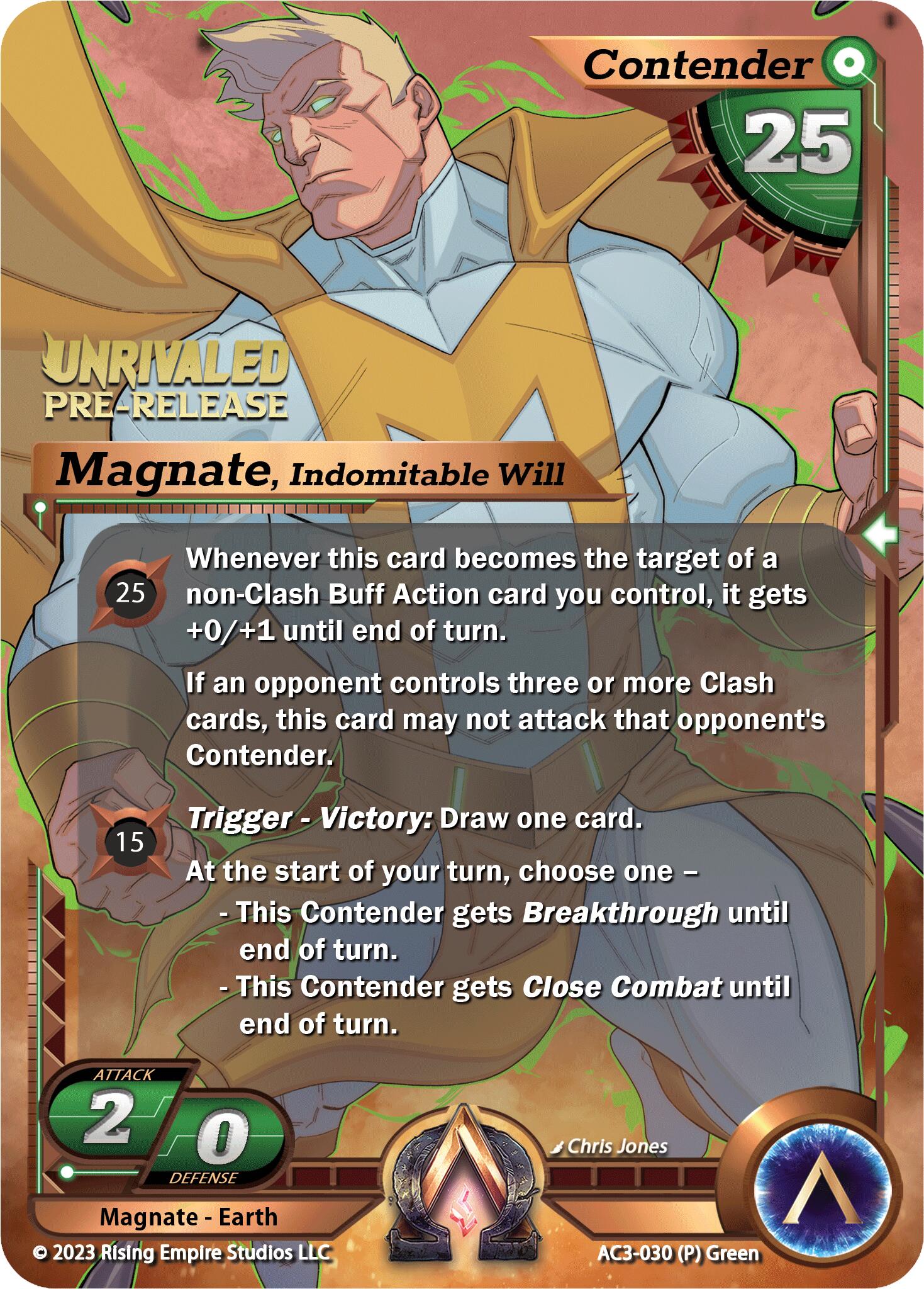 Magnate, Indomitable Will (Pre-Release) - Unrivaled - Alpha Clash