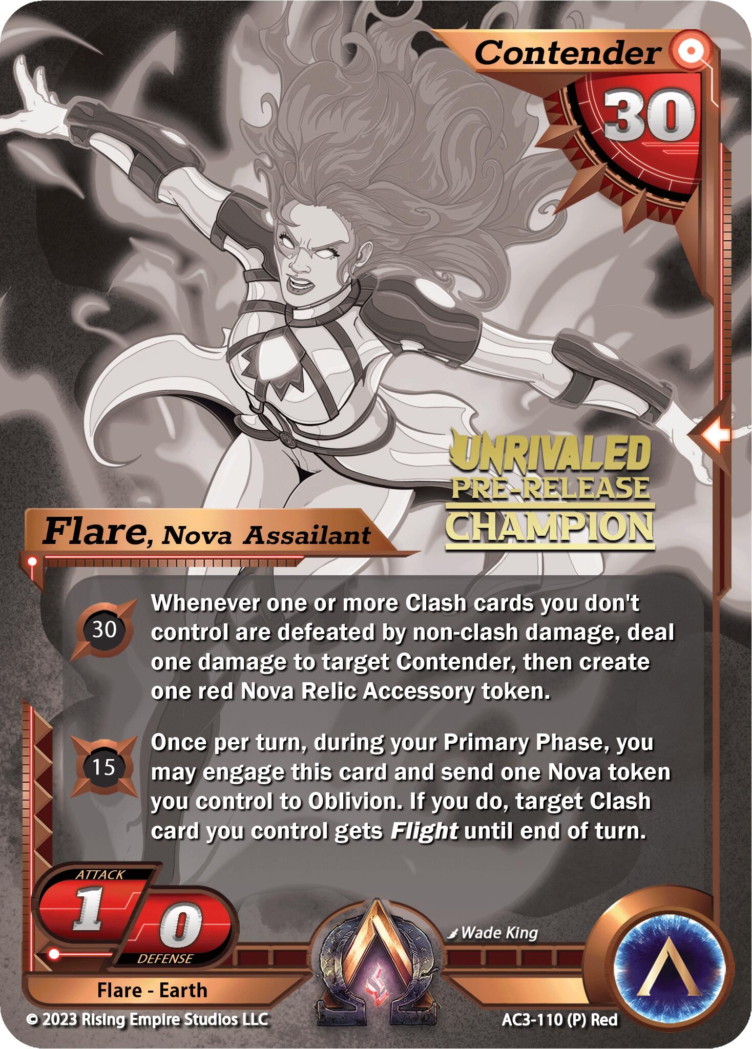 Flare, Nova Assailant (Pre-Release Champion) - Unrivaled - Alpha Clash