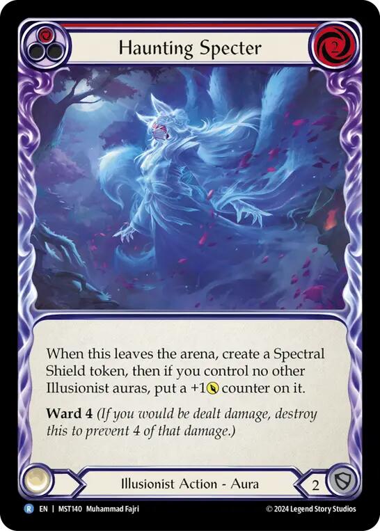 Haunting Specter (Red) - Part the Mistveil - Flesh and Blood TCG