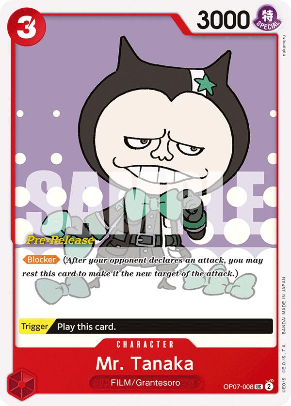 Mr. Tanaka - 500 Years in the Future Pre-Release Cards - One Piece Card ...