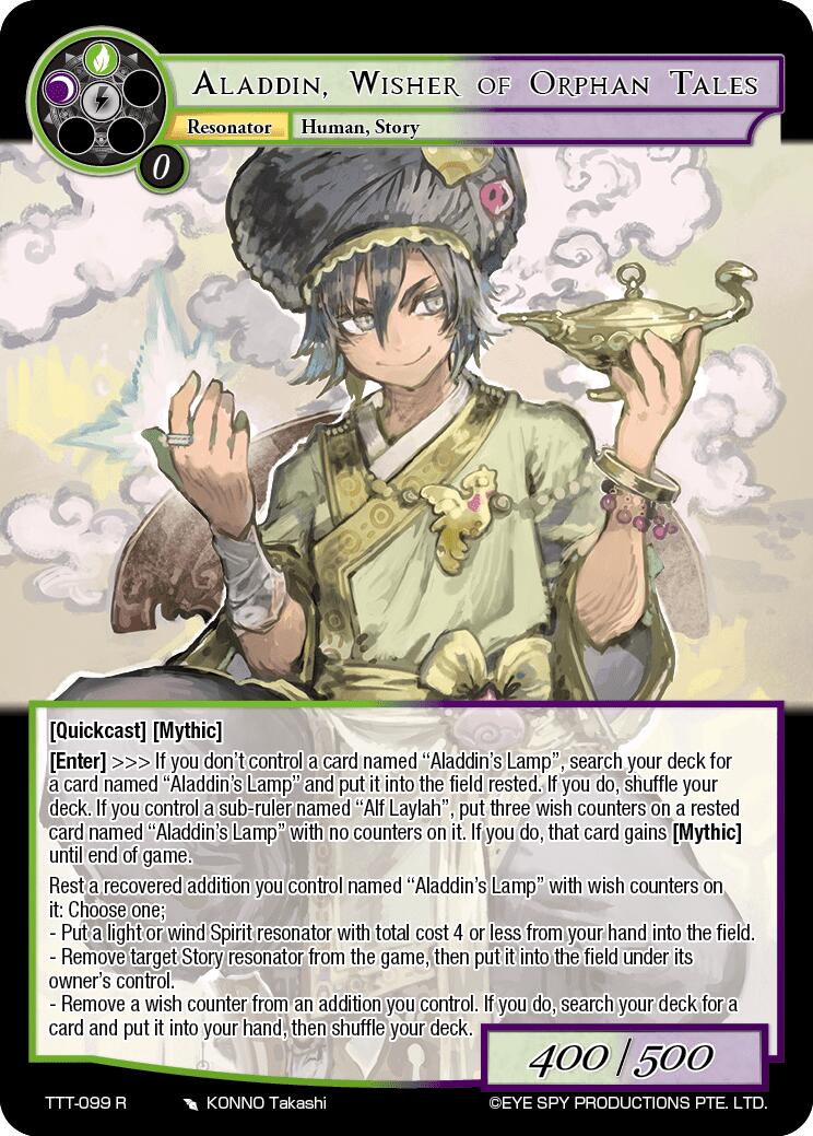 Aladdin, Wisher of Orphan Tales - Thoth of the Trinity - Force of Will