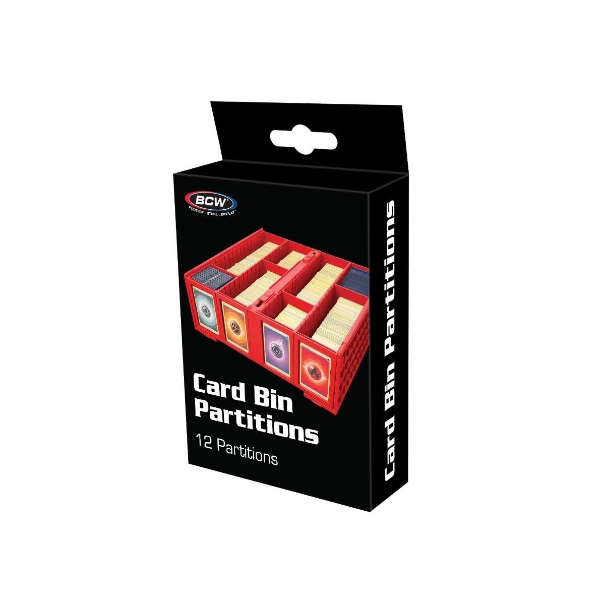 Collectible Card Bin Partitions - Red - BCW Deck Boxes - Deck Boxes