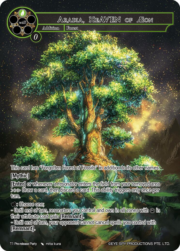 Aradia, HeAVEN of Æon - Promo Cards - Force of Will