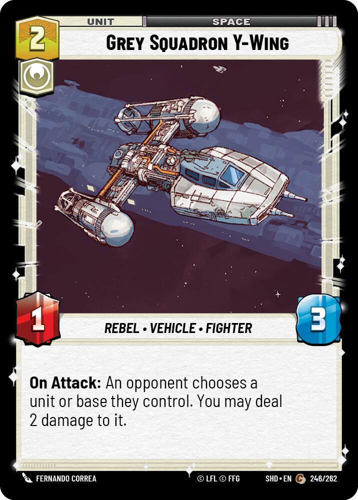 Grey Squadron Y-Wing - Shadows of the Galaxy - Star Wars: Unlimited