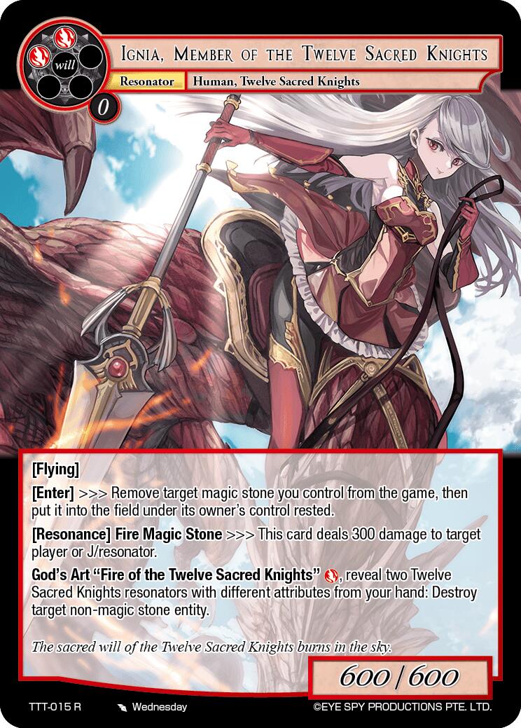 Ignia, Member of the Twelve Sacred Knights - Thoth of the Trinity ...