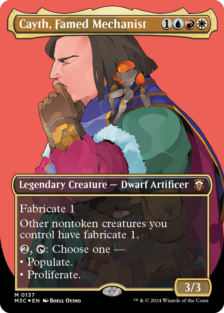 Cayth, Famed Mechanist (Borderless) (Ripple Foil) - Commander: Modern ...