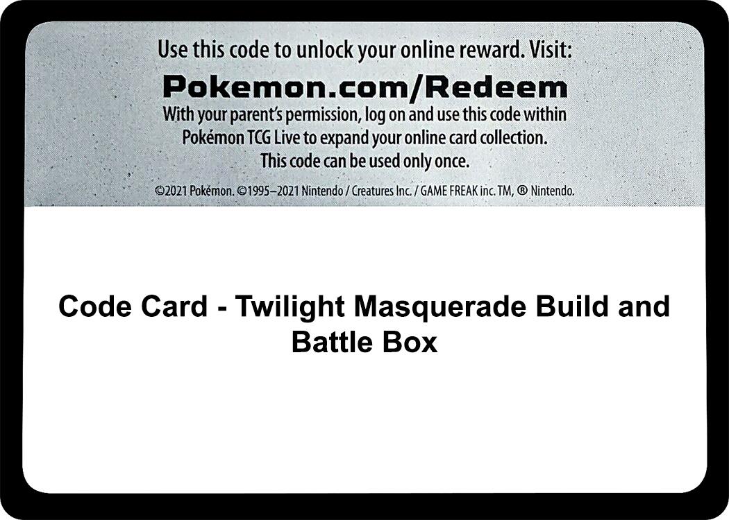 Code Card - Twilight Masquerade Build and Battle Box - SV06: Twilight ...
