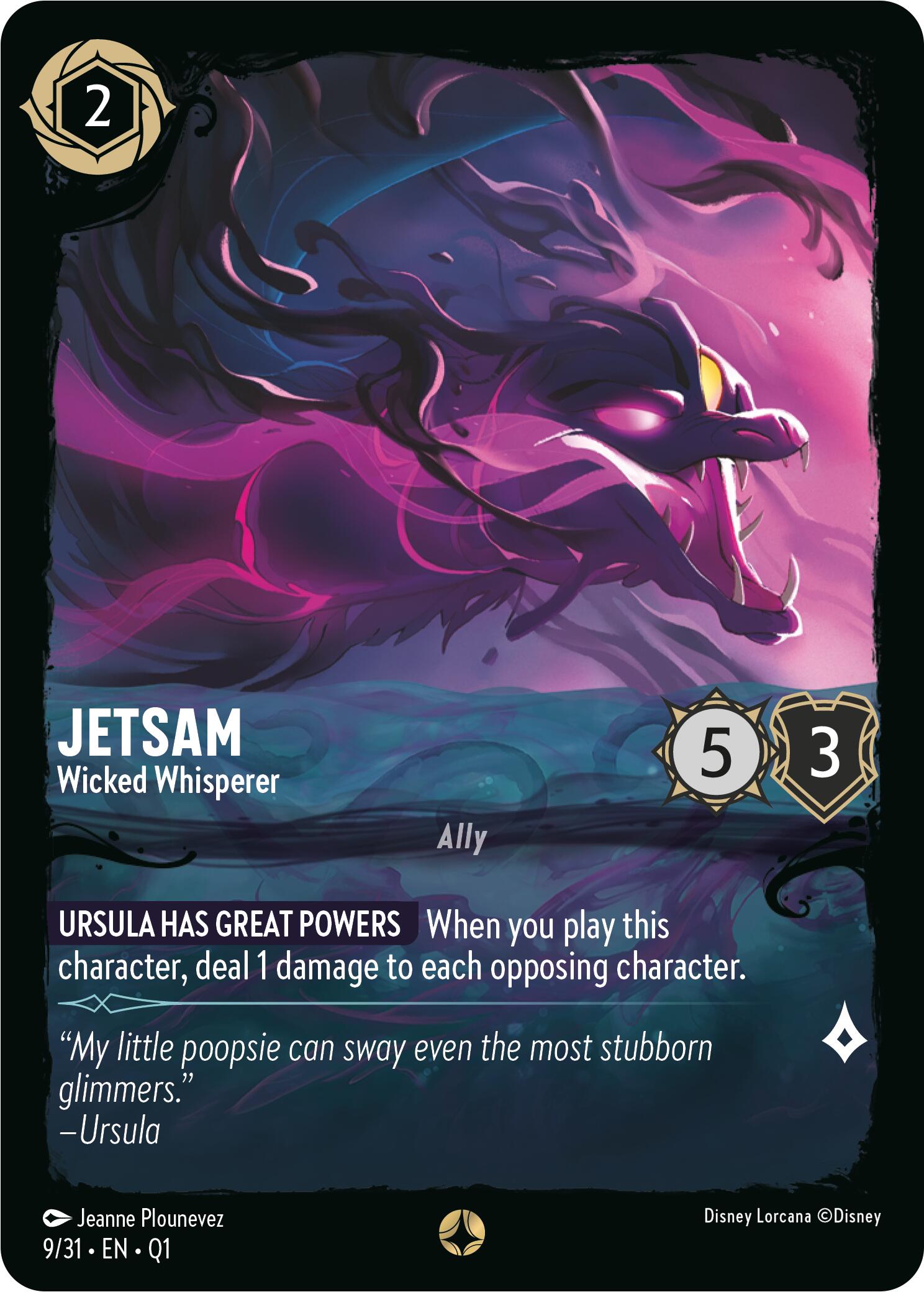 Jetsam - Wicked Whisperer - Illumineer's Quest: Deep Trouble - Disney Lorcana