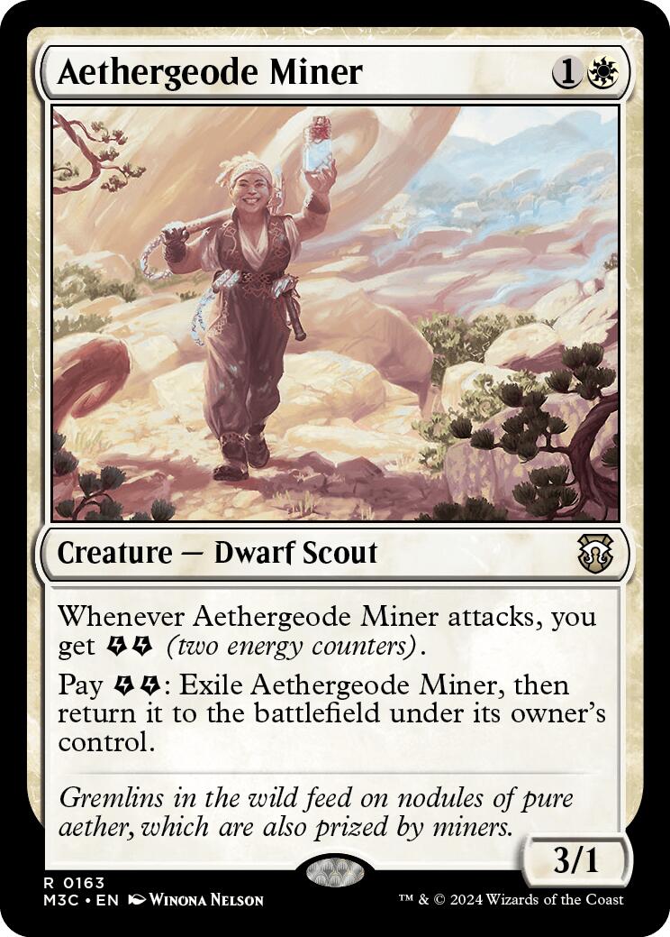 Aethergeode Miner (Ripple Foil) - Commander: Modern Horizons 3 - Magic ...
