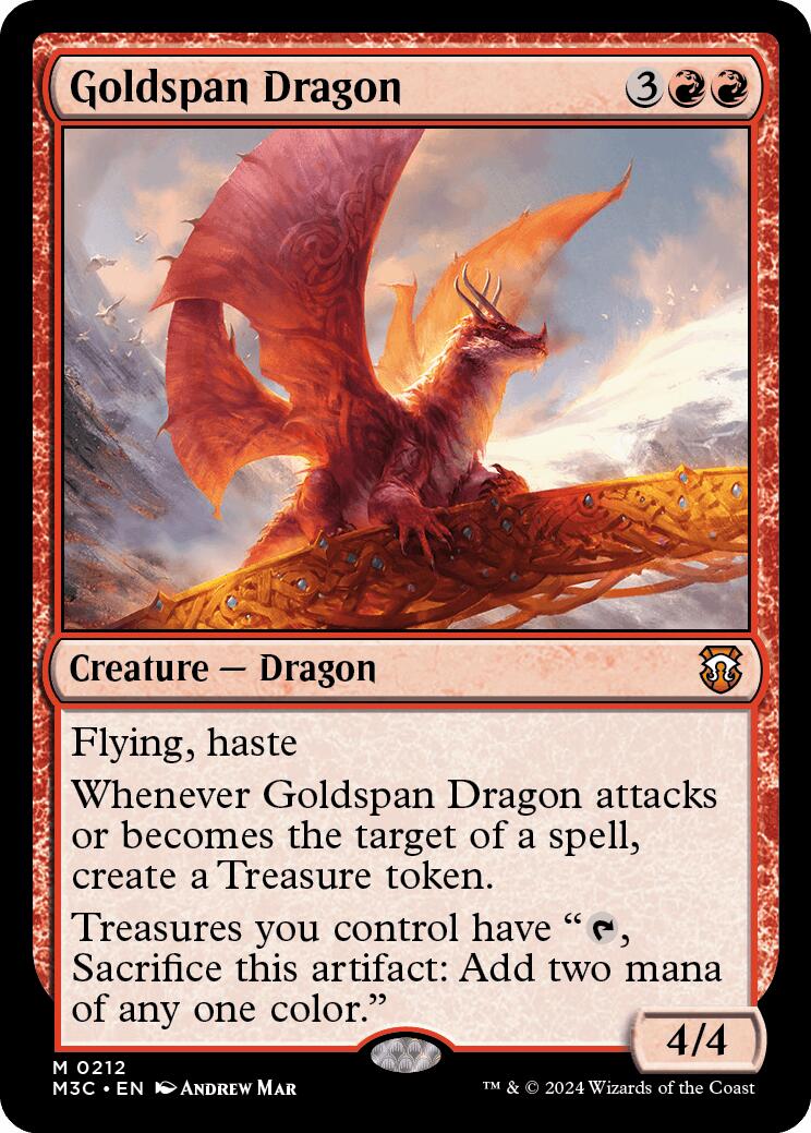 Goldspan Dragon (Ripple Foil) - Commander: Modern Horizons 3 - Magic ...