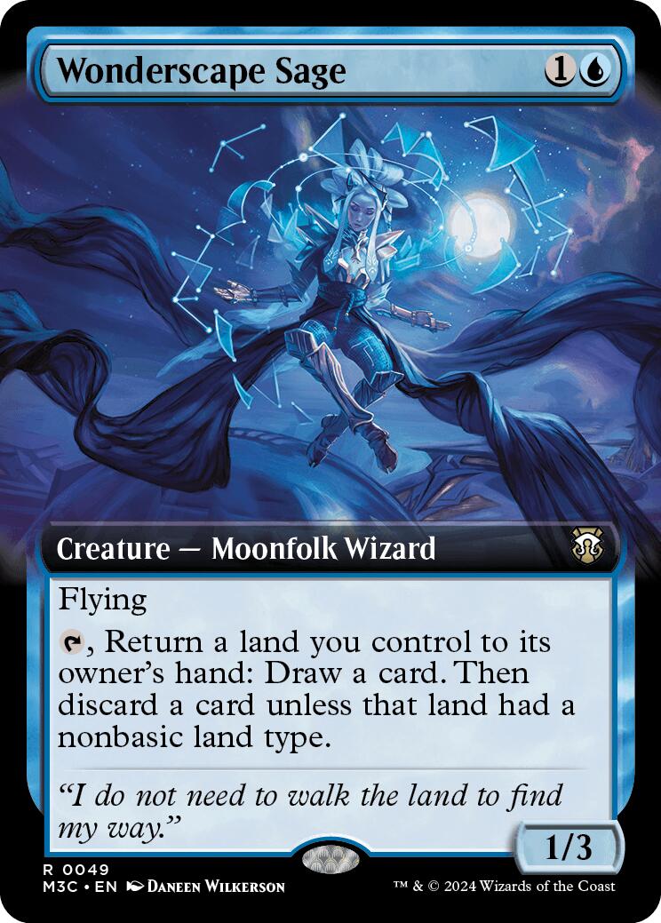 Wonderscape Sage (Extended Art) - Commander: Modern Horizons 3 - Magic ...