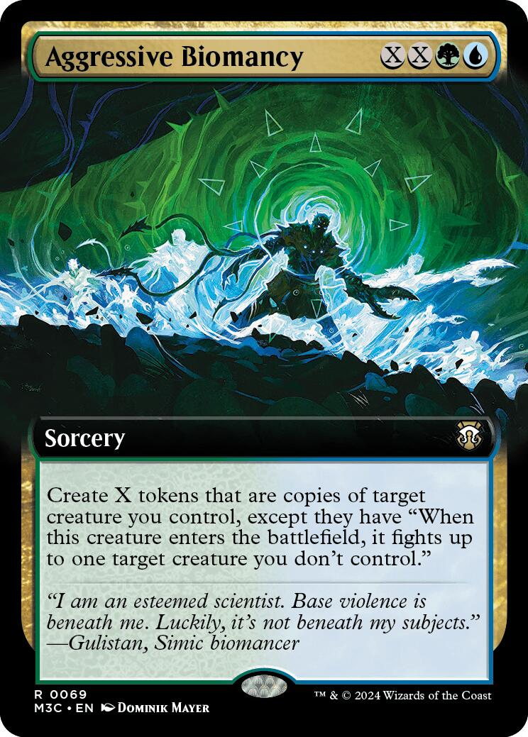 Aggressive Biomancy (Extended Art) (Ripple Foil) - Commander: Modern Horizons 3 - Magic: The ...