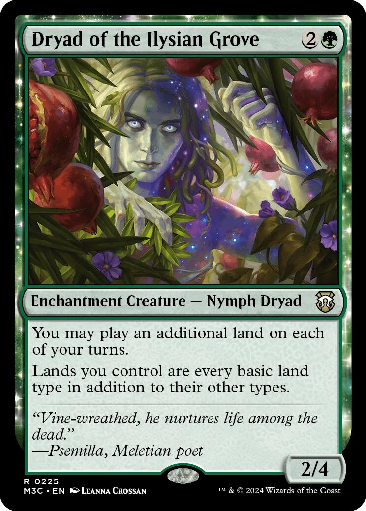 Dryad of the Ilysian Grove (Ripple Foil) - Commander: Modern Horizons 3 ...