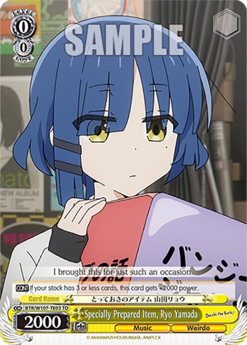 Specially Prepared Item, Ryo Yamada - BOCCHI THE ROCK! - Weiss Schwarz