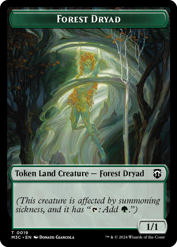 Forest Dryad // Emblem - Vivien Reid Double-Sided Token - Commander ...
