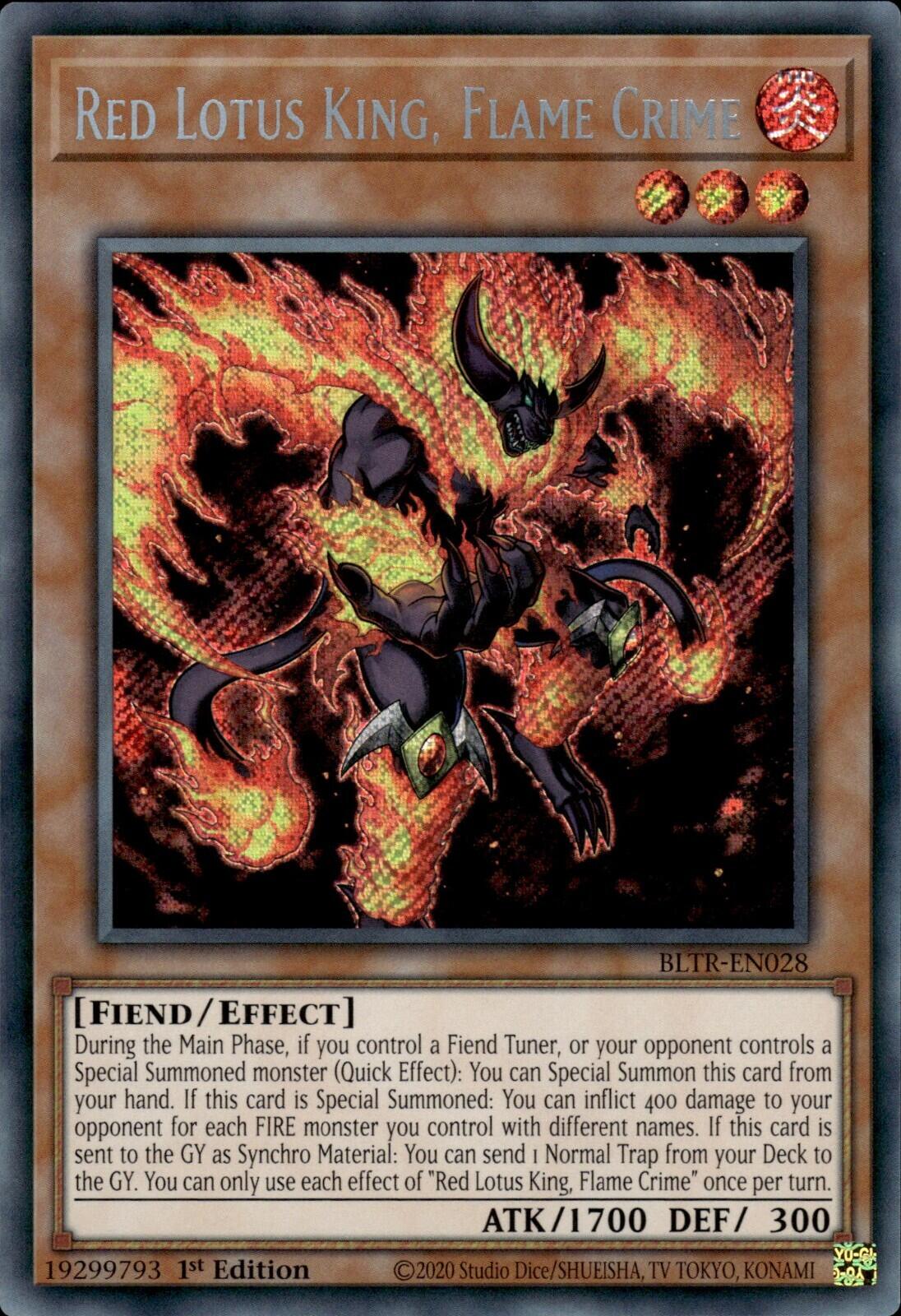 Red Lotus King, Flame Crime - Battles of Legend: Terminal Revenge - YuGiOh