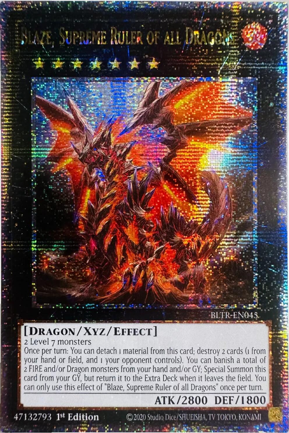 Blaze, Supreme Ruler of all Dragons (Quarter Century Secret Rare ...