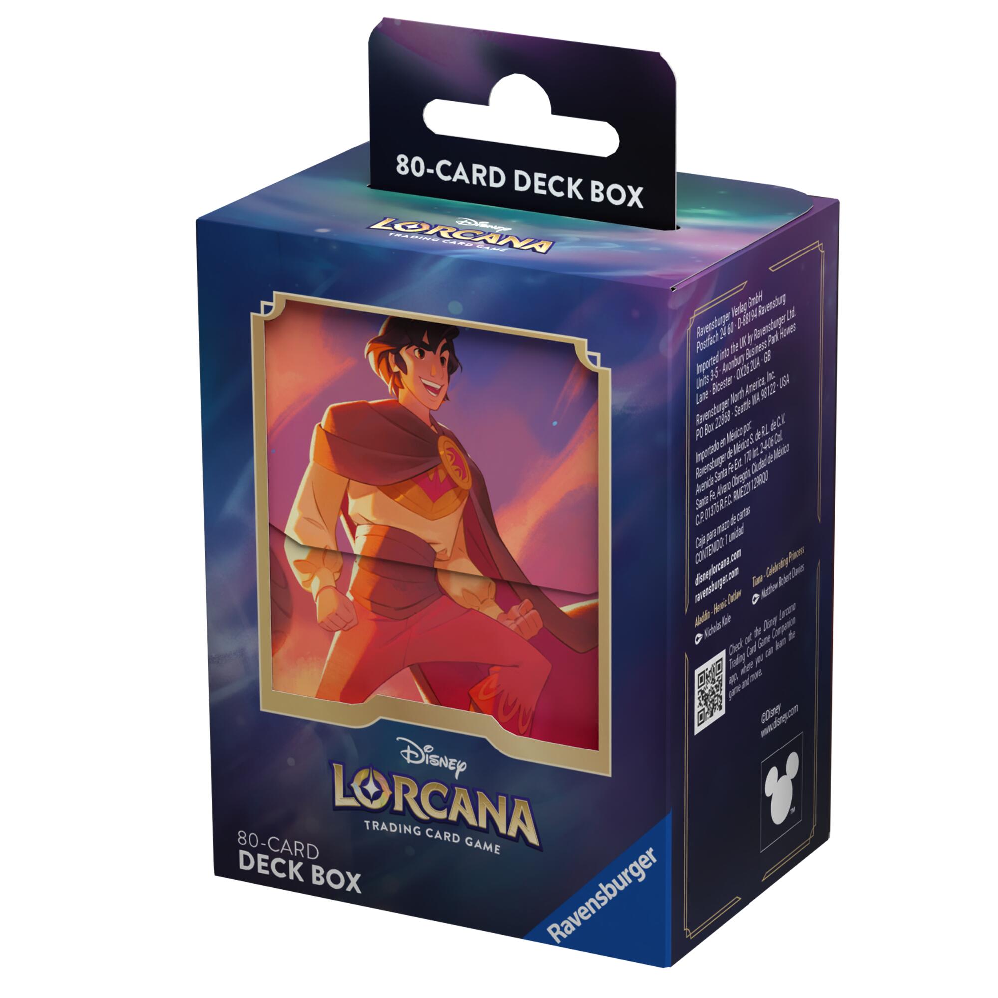 Disney Lorcana Deck Box - Aladdin - Heroic Outlaw - Ravensburger Deck ...