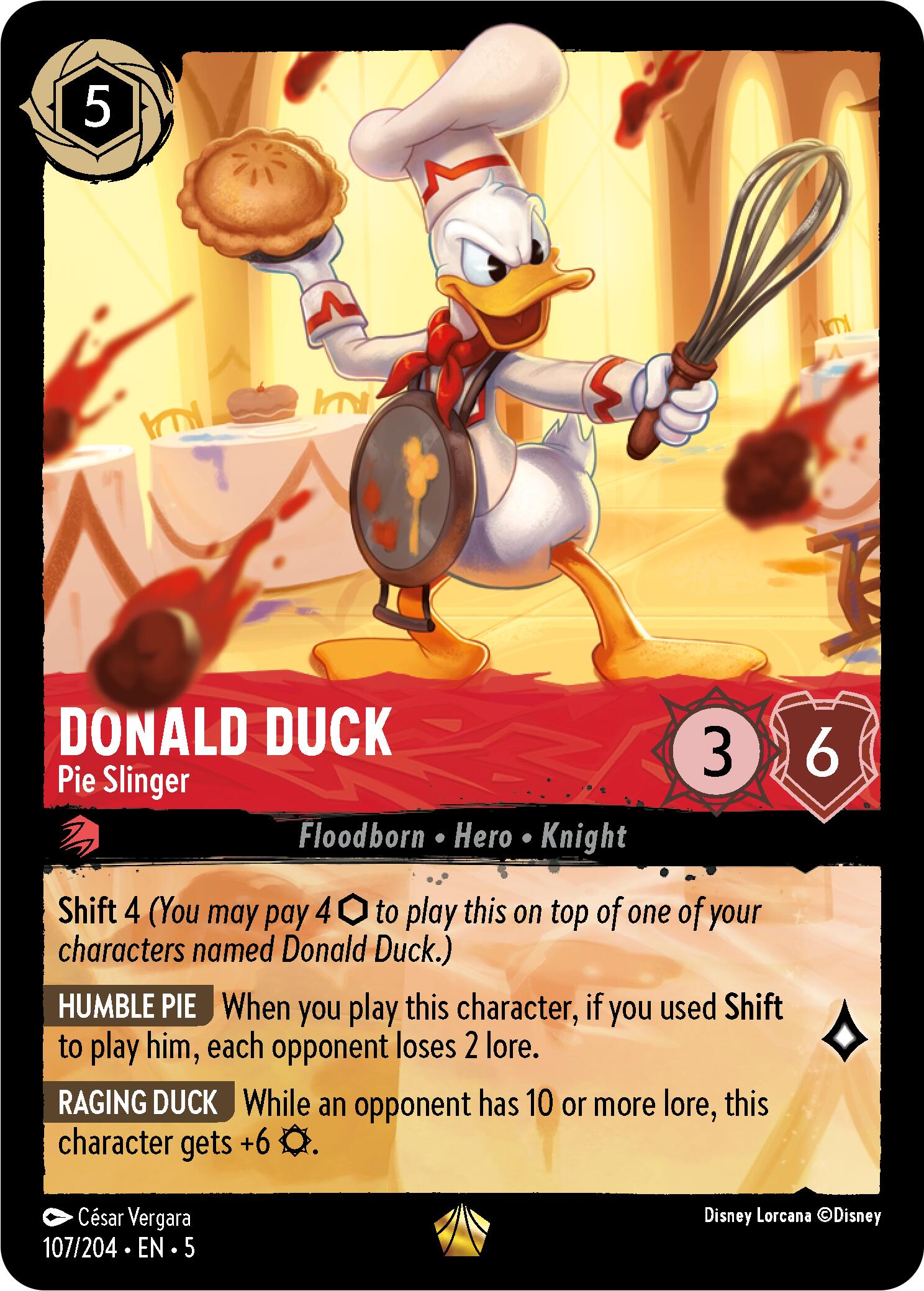 Donald Duck - Pie Slinger - Shimmering Skies - Disney Lorcana