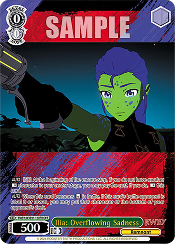Ilia: Overflowing Sadness (OFR) - RWBY Premium Booster - Weiss Schwarz