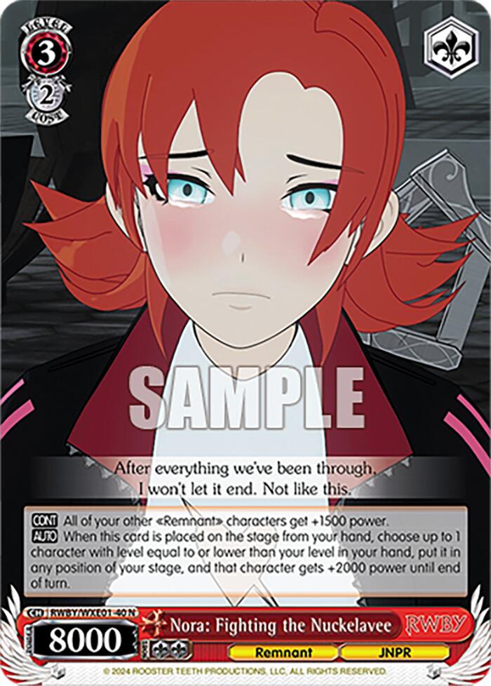 Nora: Fighting the Nuckelavee - RWBY Premium Booster - Weiss Schwarz