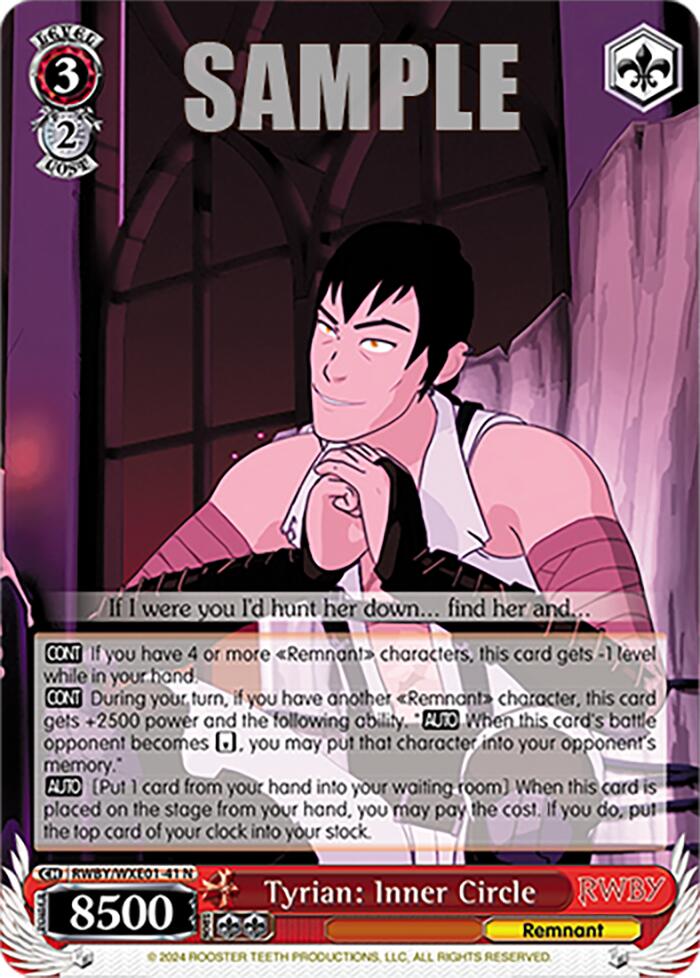 Tyrian: Inner Circle - RWBY Premium Booster - Weiss Schwarz