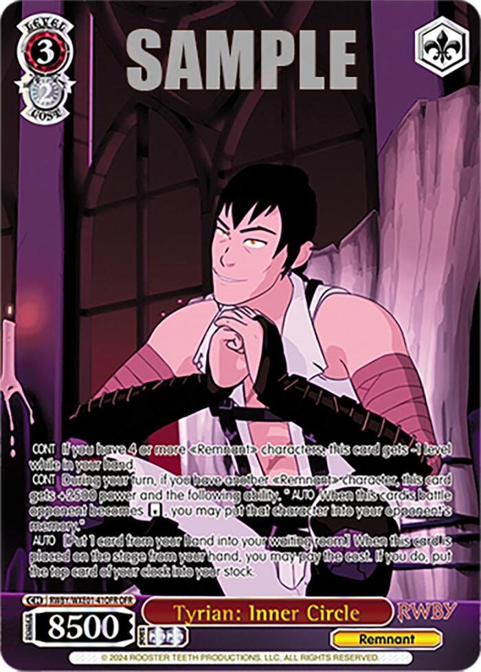 Tyrian: Inner Circle (OFR) - RWBY Premium Booster - Weiss Schwarz