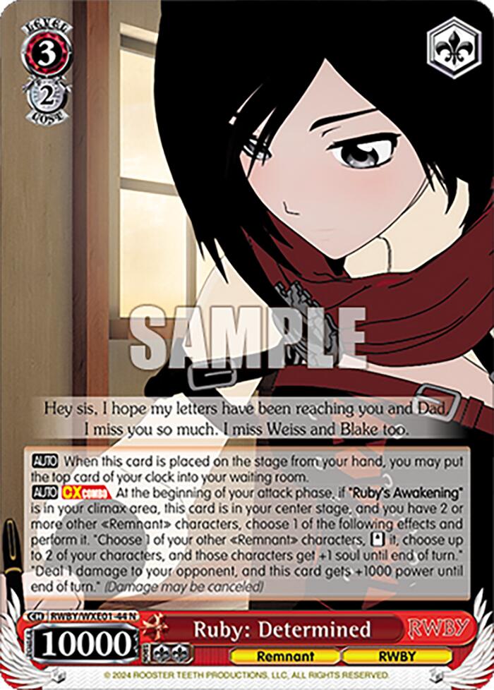 Ruby: Determined - RWBY Premium Booster - Weiss Schwarz