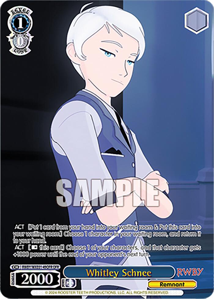 Whitley Schnee (OFR) - RWBY Premium Booster - Weiss Schwarz